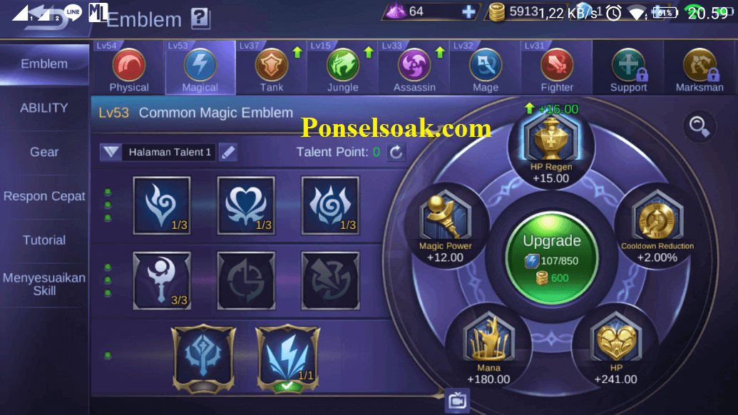 Build Item Gear Aurora Mobile Legends Tersakit + Savage + Terkuat 2019