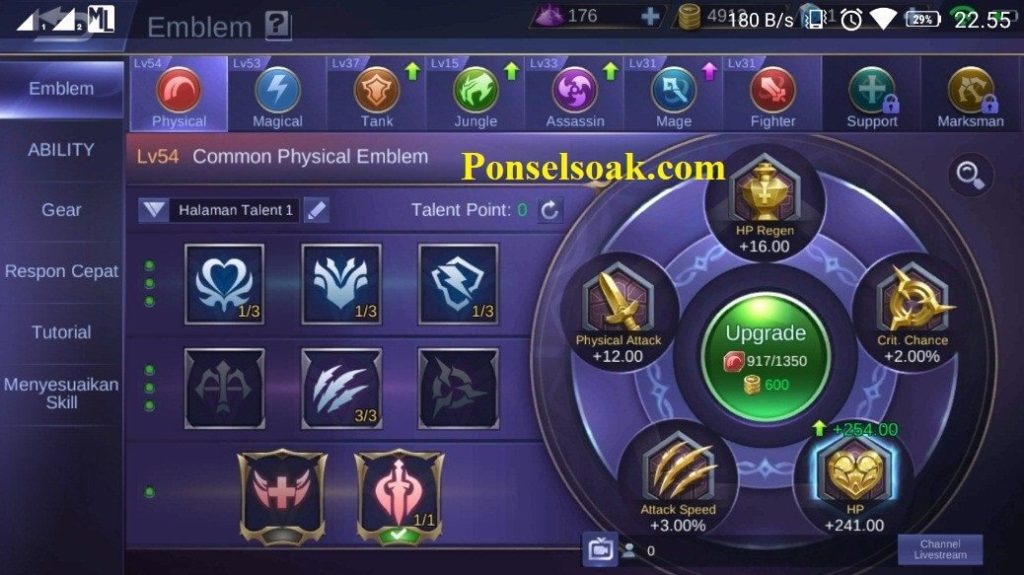 Build Item Gear Lesley Mobile Legends Tersakit + Savage + Terkuat 2019