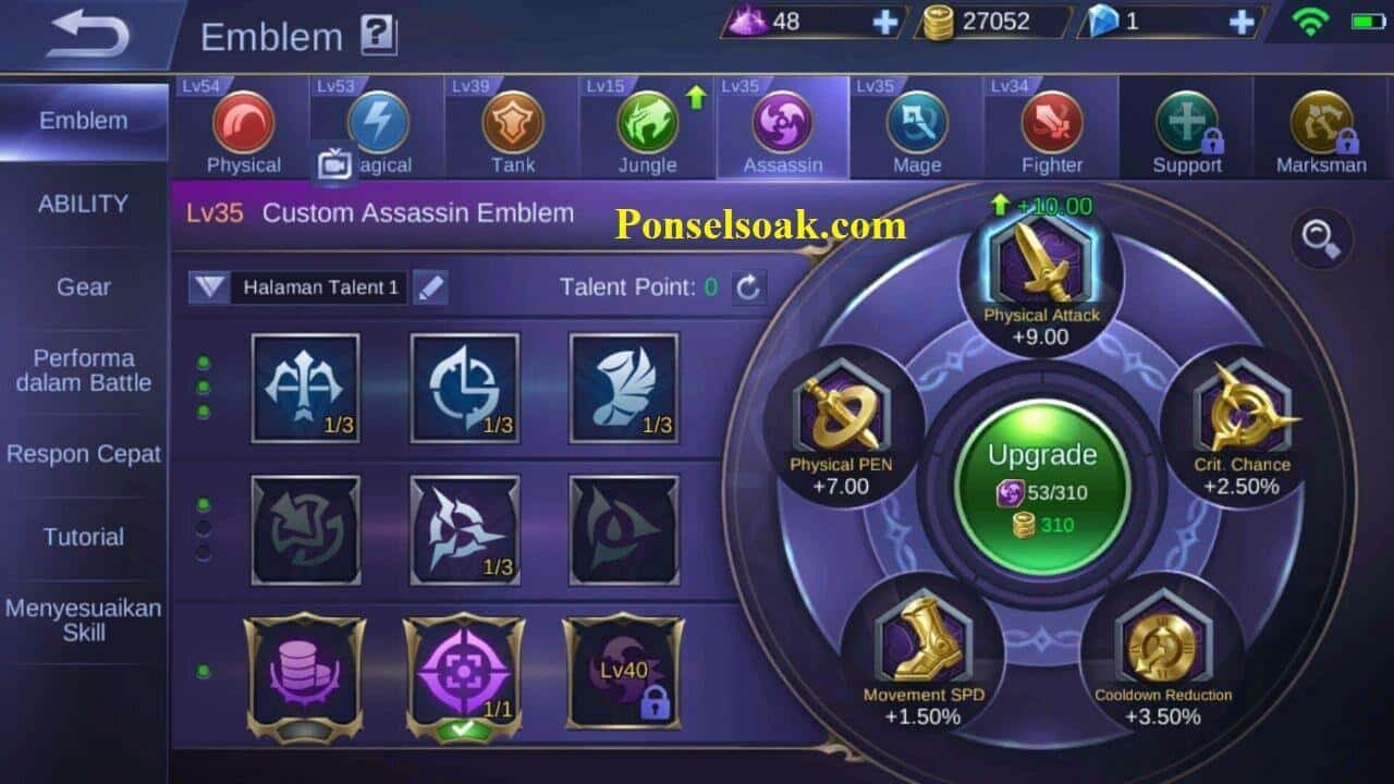 Build Item Gear Lesley Mobile Legends Tersakit + Savage + Terkuat 2019