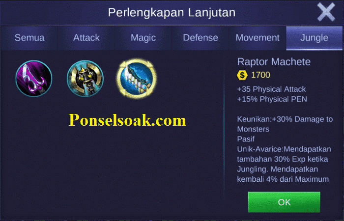 Build Item Gear Jawhead Mobile Legends Tersakit + Savage + Terkuat 2019